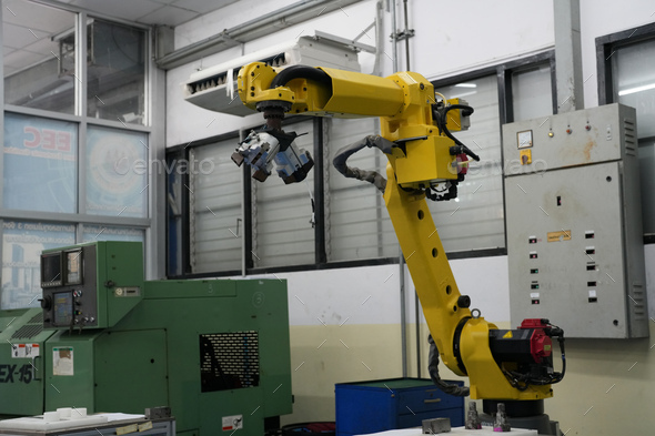 High Tech Robotic Arm with an Artificial Intelligence Computer ...