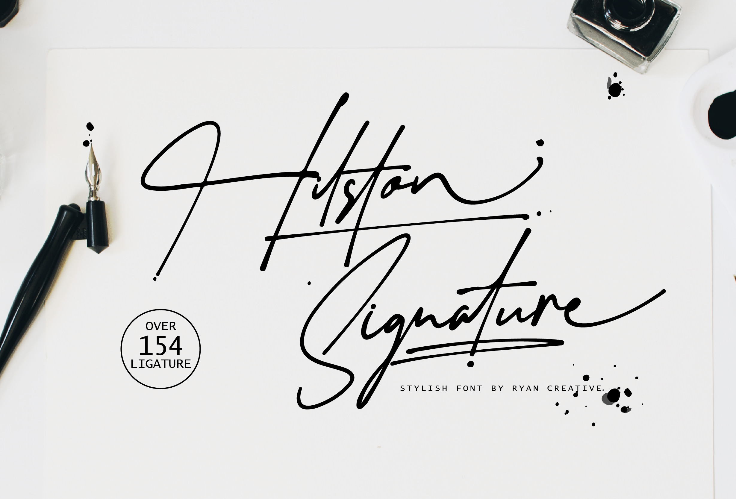 Hilston - Signature Font, Fonts | GraphicRiver
