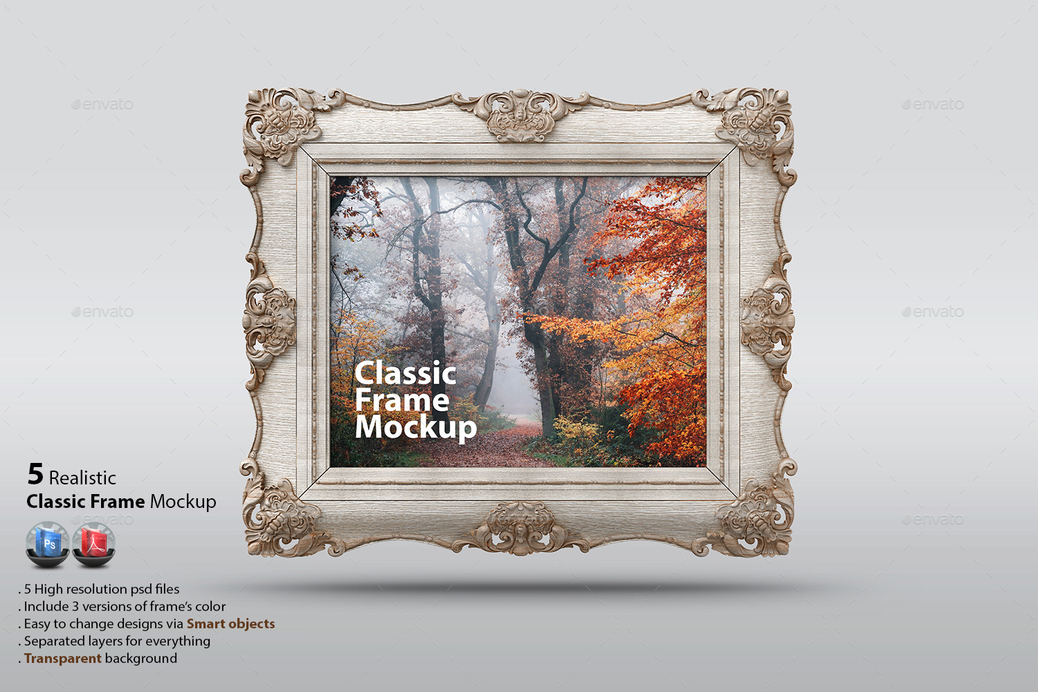 5 Realistic Classic Frame Mockup, Graphics | GraphicRiver