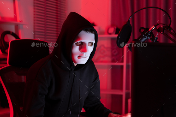 This is the face of a hacker who is knowledgeable with operating ...