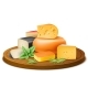 Realistic Cheese Pieces, Vectors | GraphicRiver