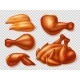 Realistic Fried Chicken, Vectors | GraphicRiver