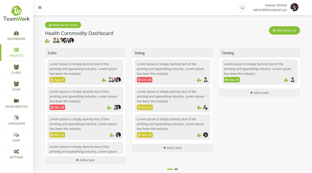 TeamWork Laravel - Project Management System by themeposh | CodeCanyon