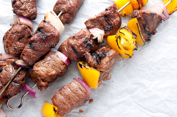 beef and vegetable shish kabobs Stock Photo by wirestock | PhotoDune