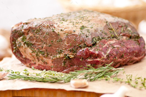 raw beef rib roast meat Stock Photo by wirestock | PhotoDune