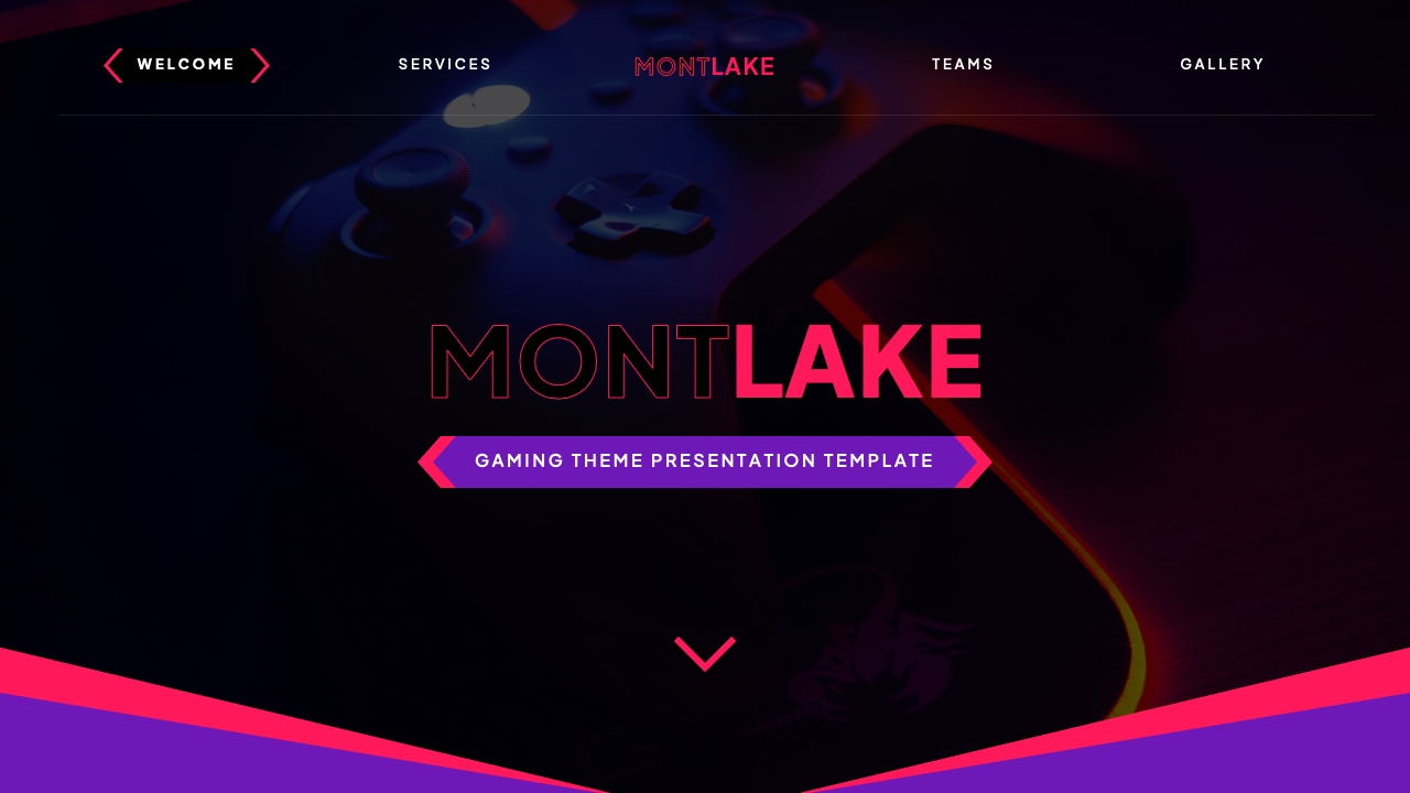 Montlake - Gaming Theme PowerPoint Template, Presentation Templates