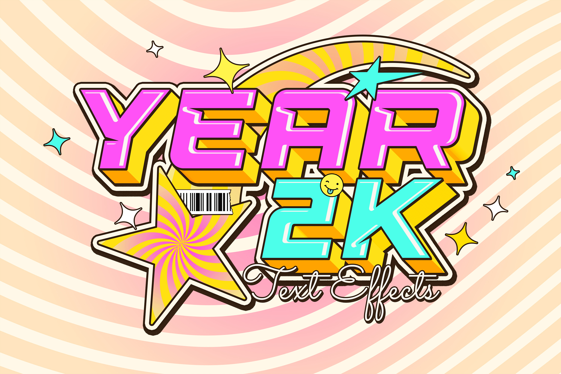 Y2k Text Effects, Add-ons | GraphicRiver