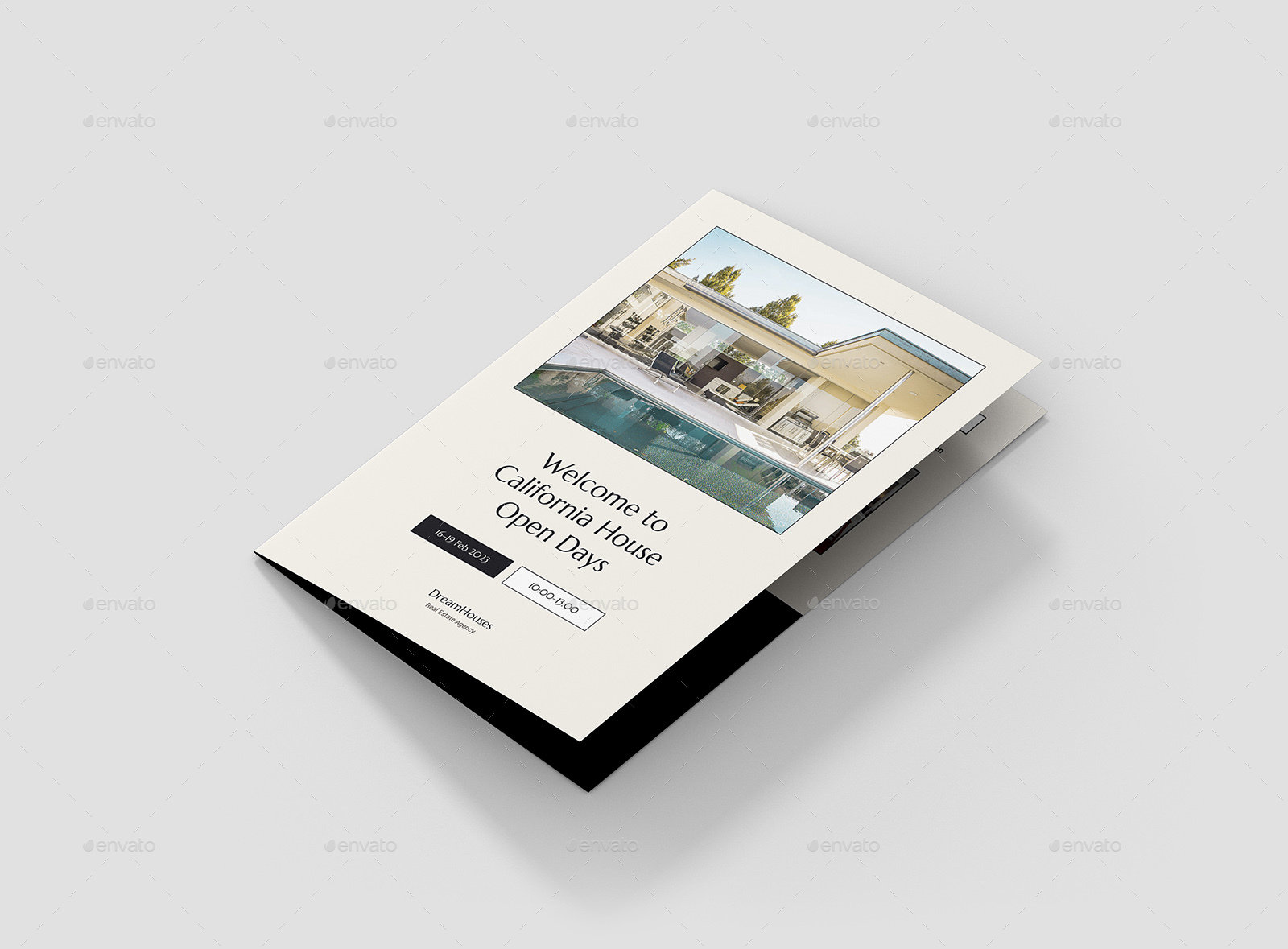 Real Estate Open House Brochure Bi-Fold Template, Print Templates ...