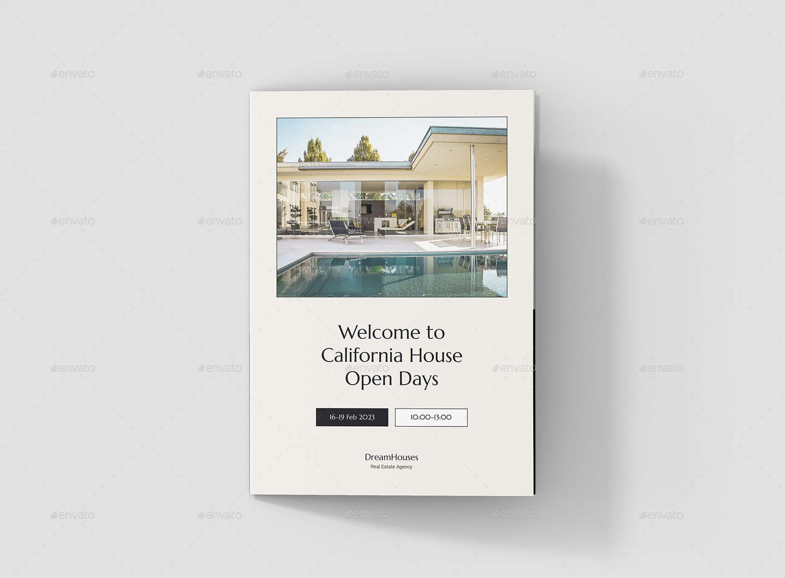 Real Estate Open House Brochure Bi-Fold Template, Print Templates ...