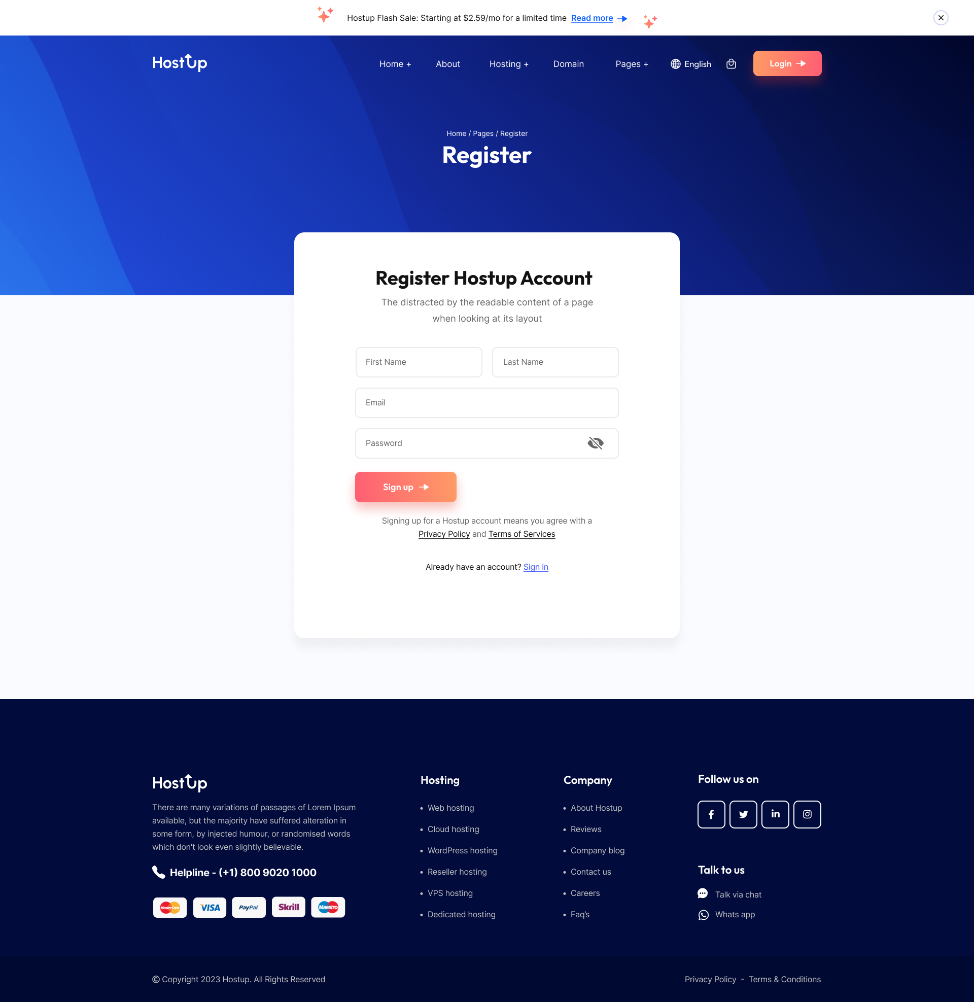 HostUp - Web Hosting Figma Template by WowPixelTheme | ThemeForest