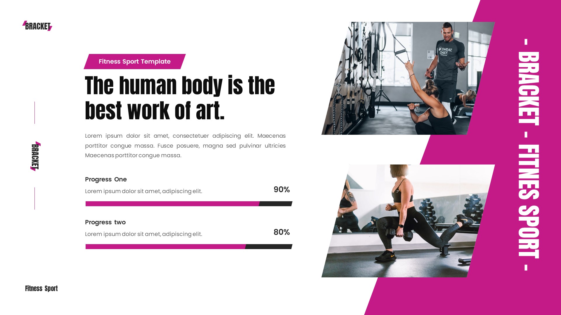 Bracket - Fitness Sport & Gym Google Slides Template, Presentation ...