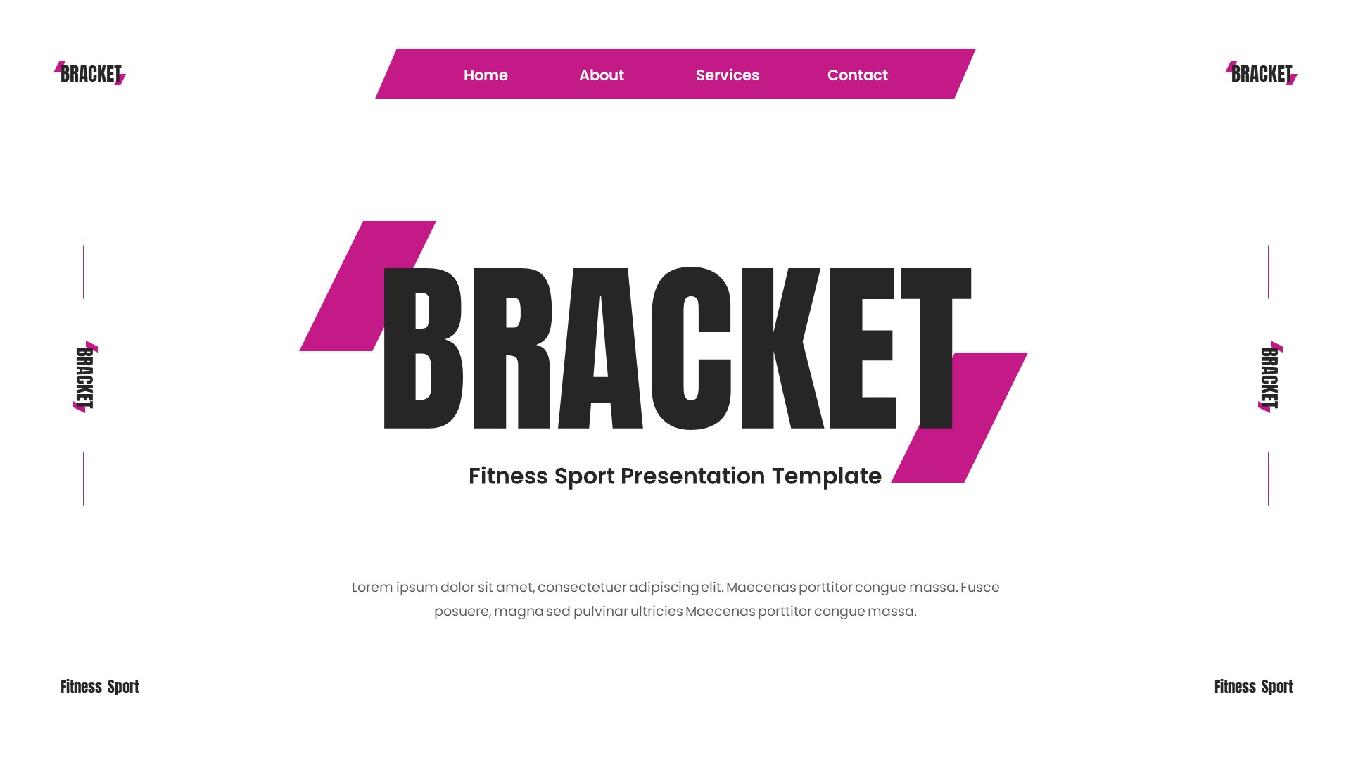 Bracket - Fitness Sport & Gym Google Slides Template, Presentation ...