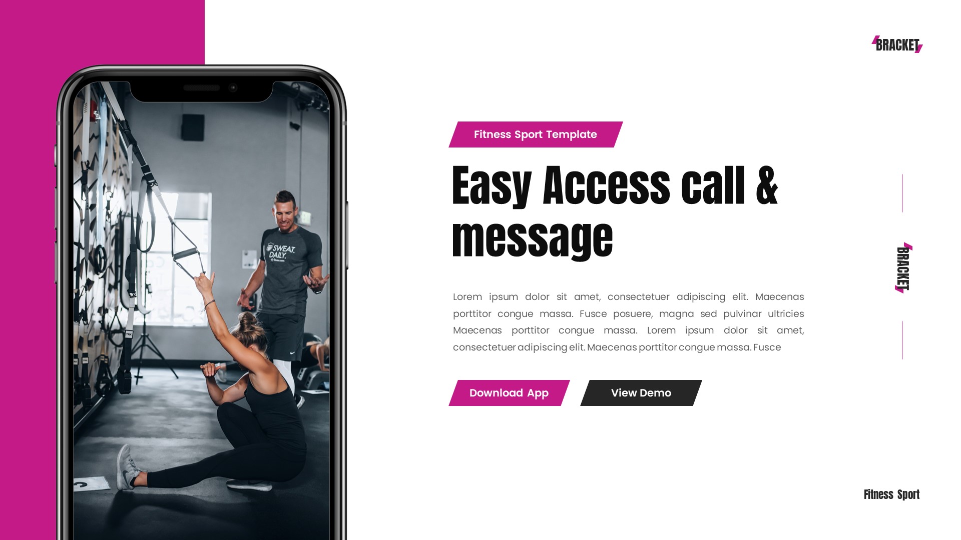 Bracket - Fitness Sport & Gym Google Slides Template, Presentation ...