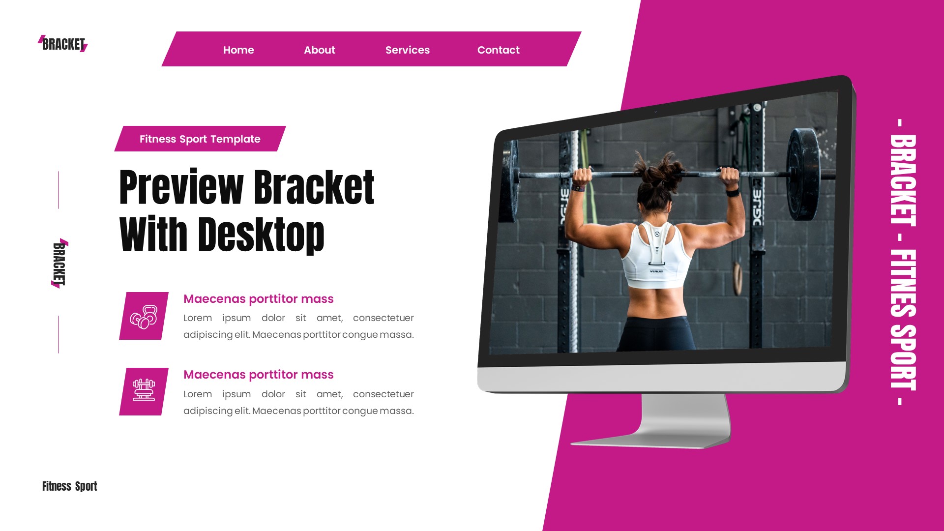Bracket - Fitness Sport & Gym Google Slides Template, Presentation ...