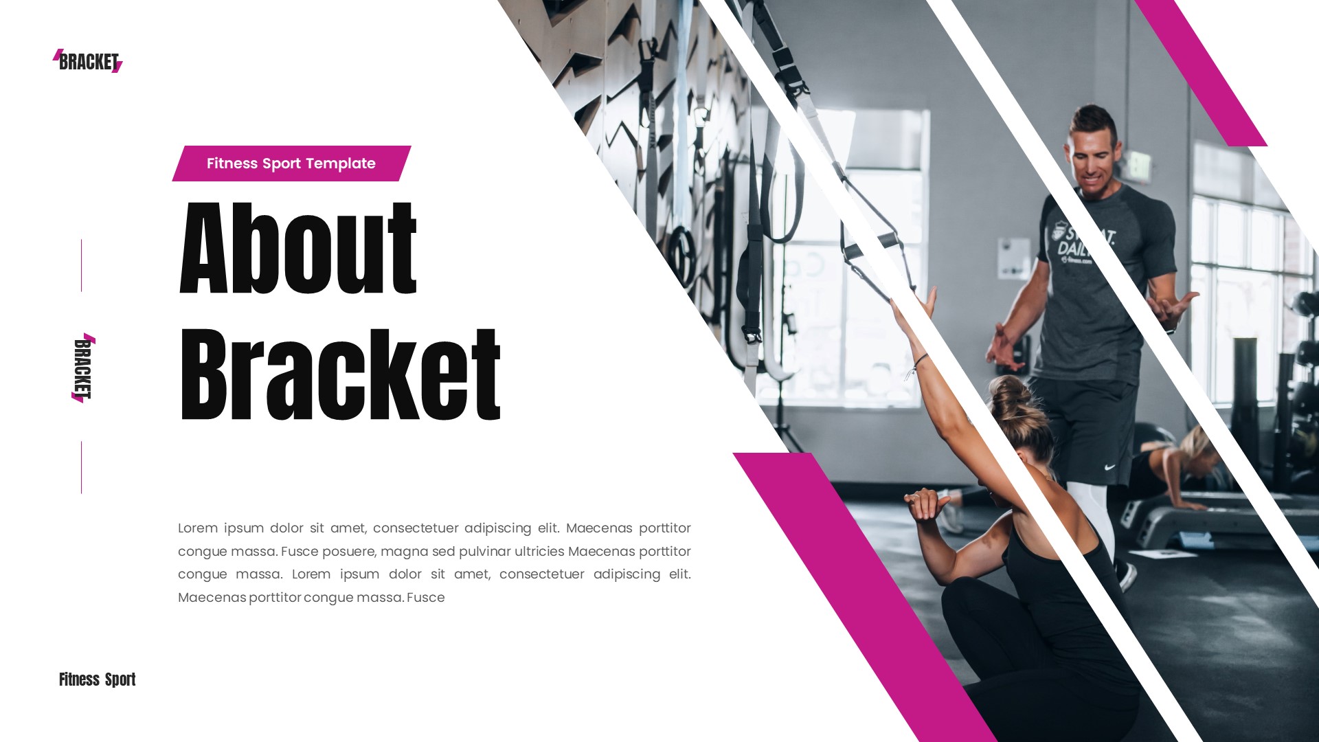Bracket - Fitness Sport & Gym Google Slides Template, Presentation ...