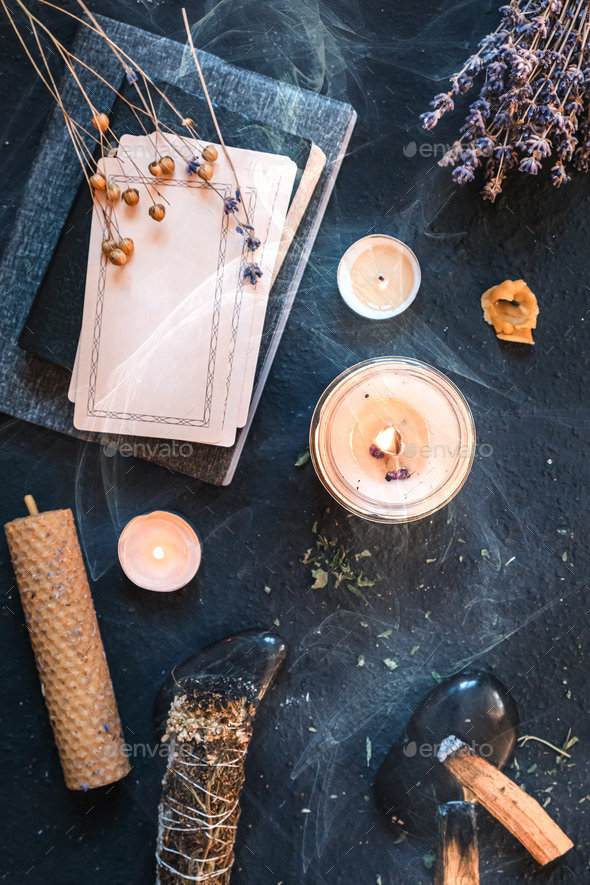 Tarot, astrology,Esoteric, Occult mystical ritual scene of sorcery ...