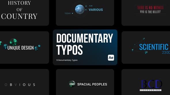 Documentary Typos for After Effects, After Effects Project Files ...