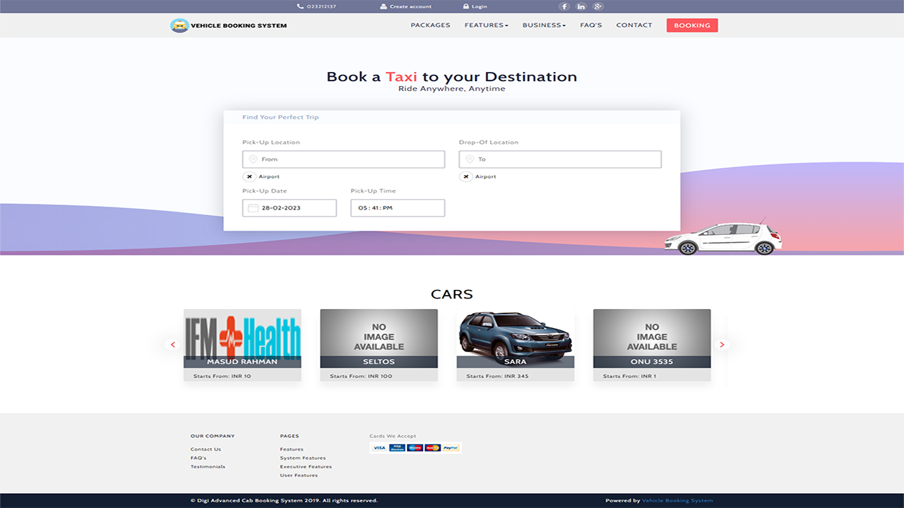Digi Online Vehicle Booking System - DOVBS by DigiSamaritan | CodeCanyon