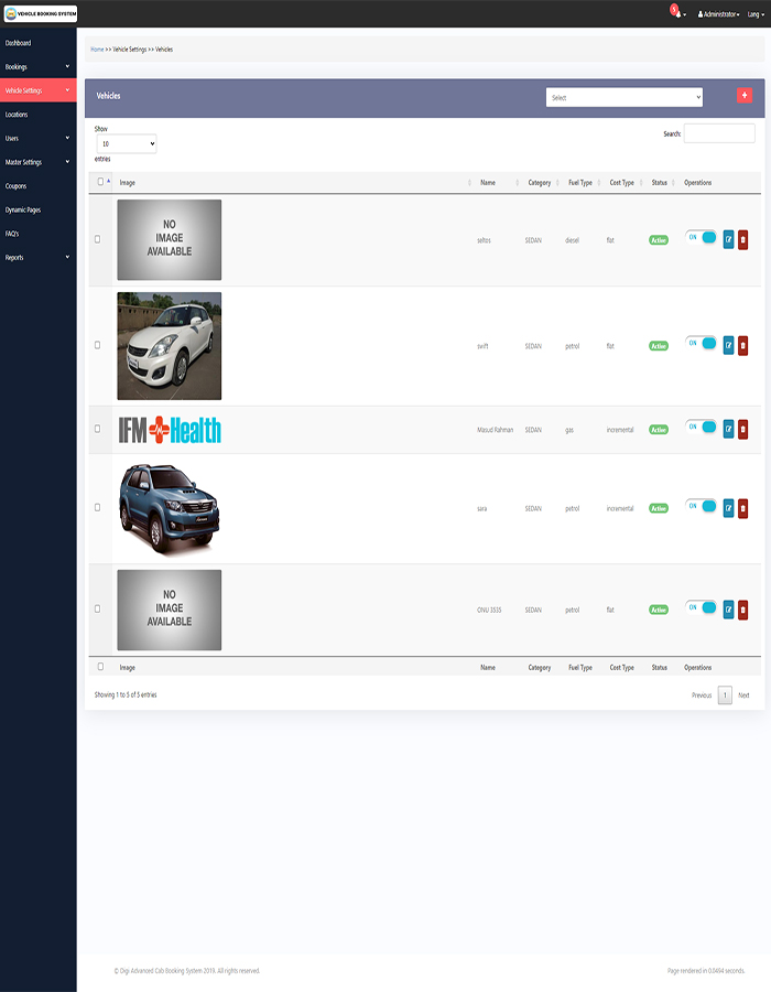 Digi Online Vehicle Booking System - DOVBS by DigiSamaritan | CodeCanyon