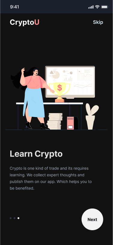 CryptoU - Cryptocurrency App Flutter UI Kit by UnikAppsLight | CodeCanyon