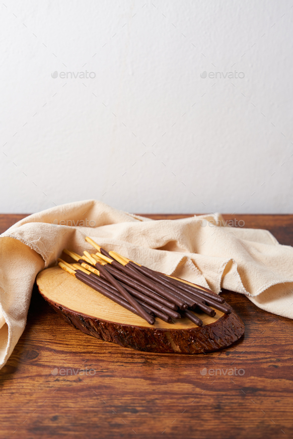 Set of Pocky on plate, popular japanese sweet. Stock Photo by FabianMontano