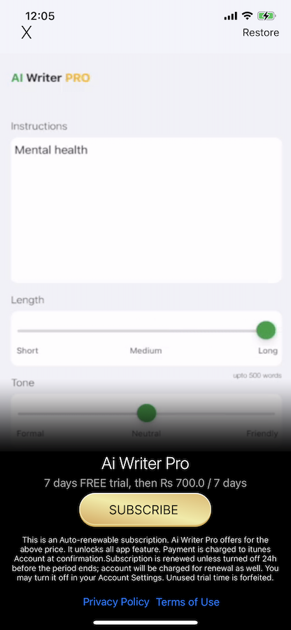 Ai Writer For Ios Ai Content Writer Based On Chatgpt Gpt 35 And