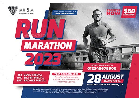 Run Marathon, Print Templates | GraphicRiver