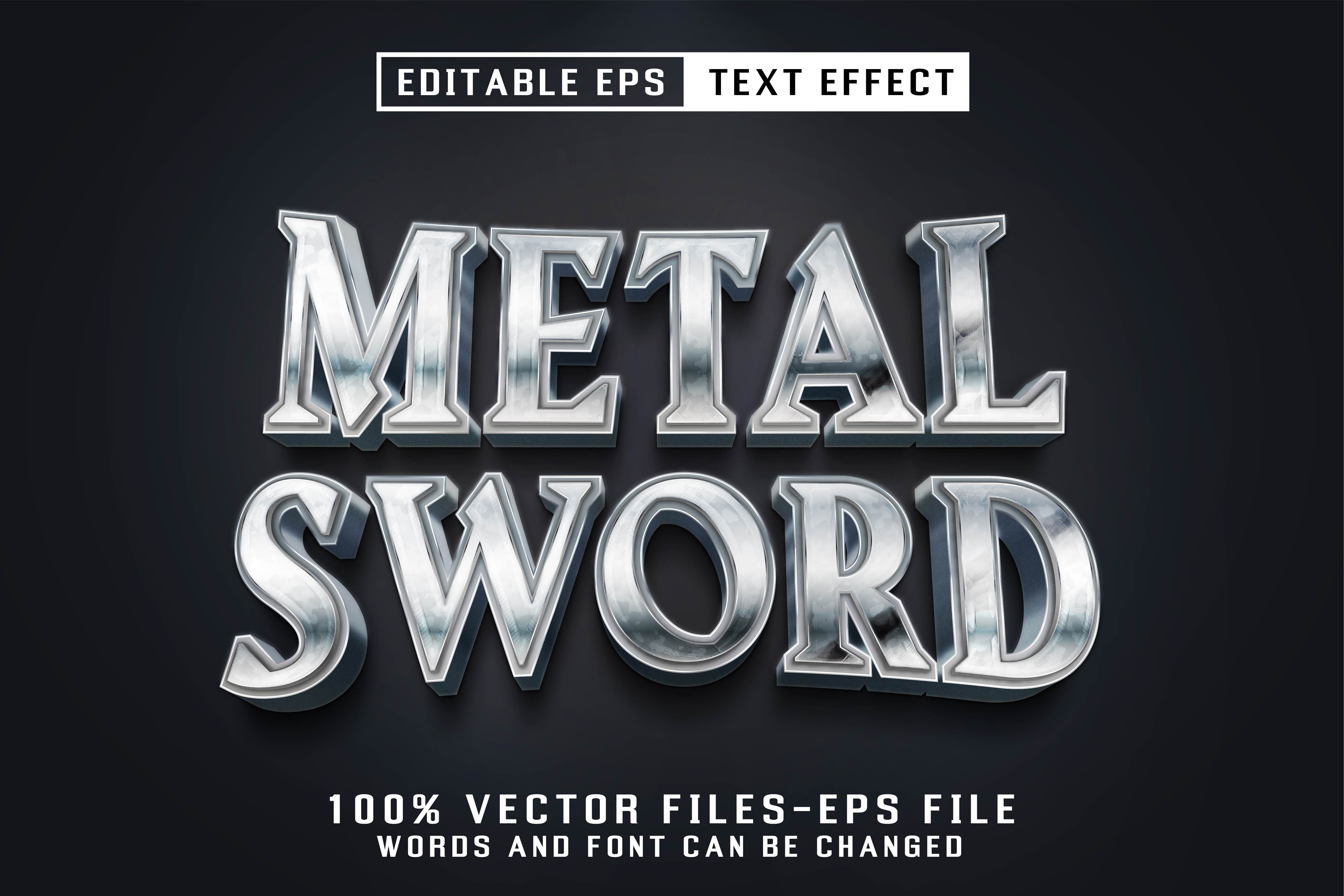Metal Sword Editable Text Effect, Add-ons | GraphicRiver