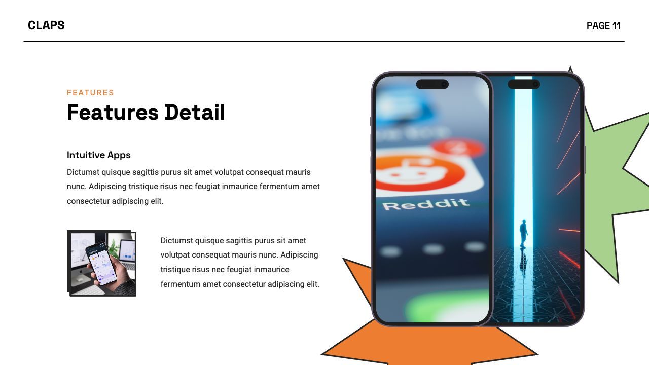 Claps - Mobile Proposal PowerPoint Template, Presentation Templates