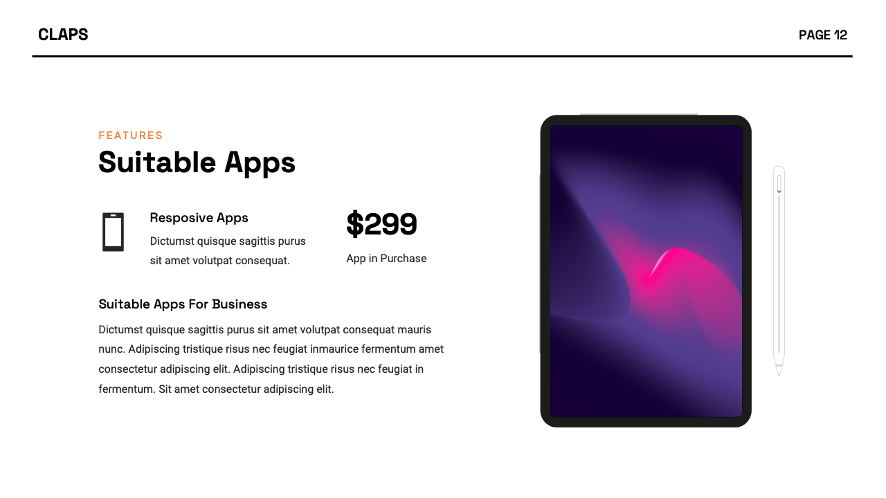 Claps - Mobile Proposal PowerPoint Template, Presentation Templates