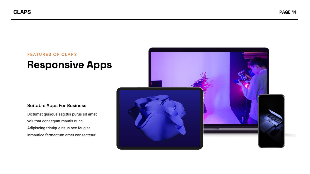 Claps - Mobile Proposal PowerPoint Template, Presentation Templates