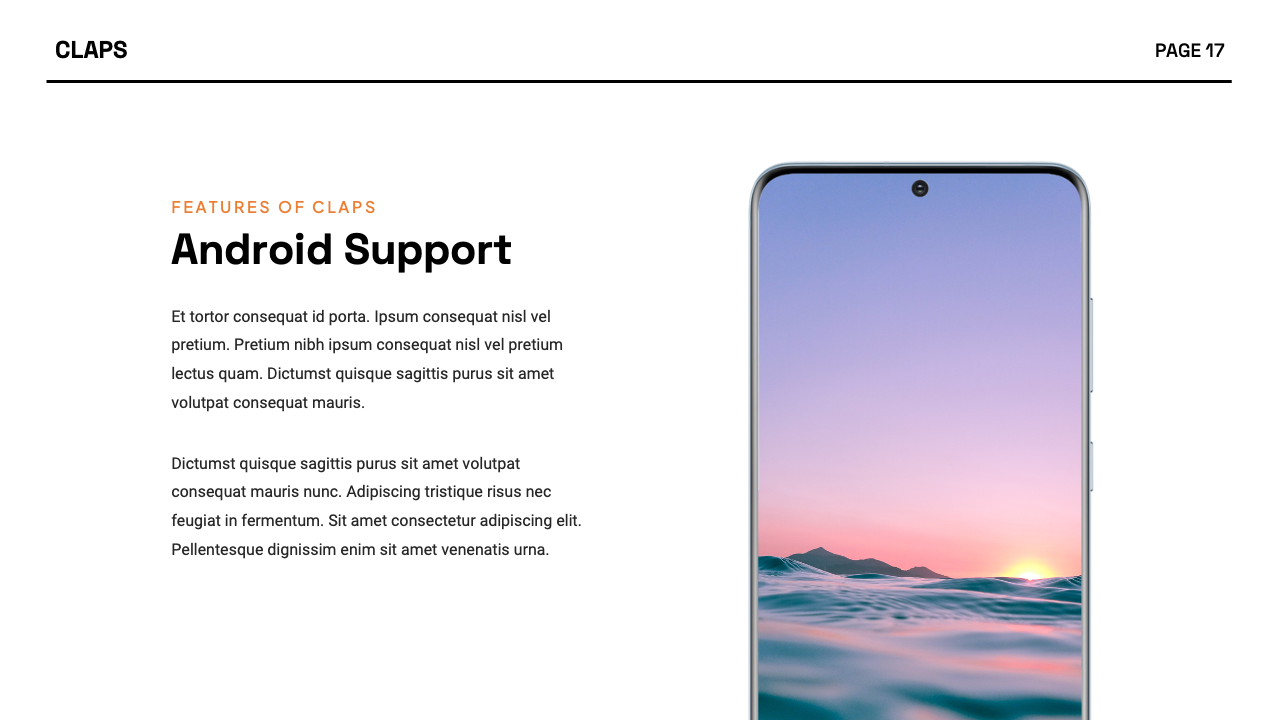 Claps - Mobile Proposal PowerPoint Template, Presentation Templates