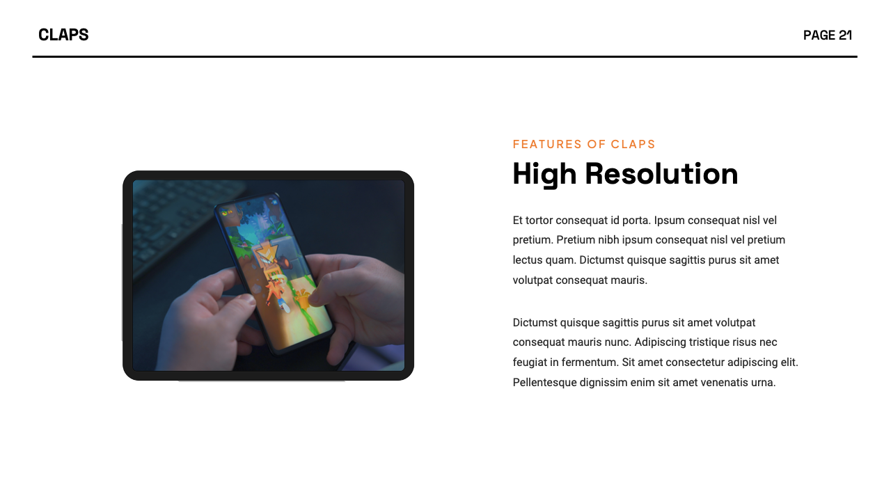 Claps - Mobile Proposal PowerPoint Template, Presentation Templates