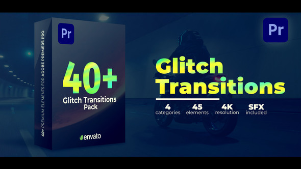 Glitch Transitions, Premiere Pro Templates | VideoHive