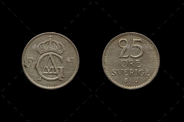Swedish krona coin obverse and reverse Stock Photo by wirestock | PhotoDune