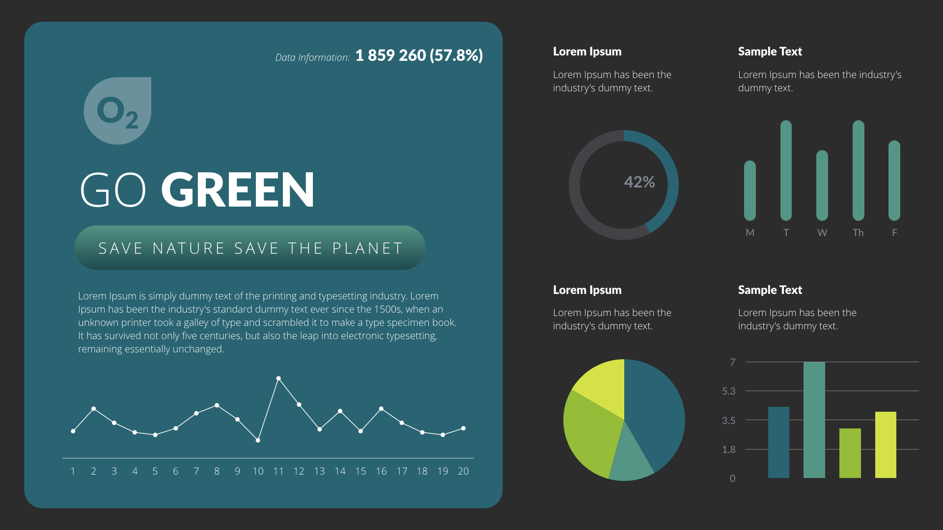 Green Dashboards Keynote Presentation Template, Presentation Templates