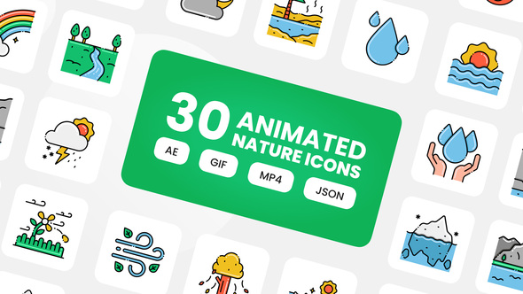 65 Animated Animal Icons, After Effects Project Files | VideoHive