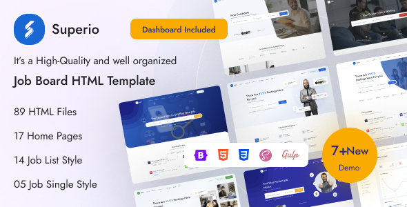 Superio - Job Board HTML Template by CreativeLayers | ThemeForest