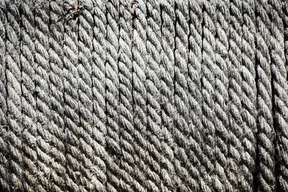 full frame of arranged grey ropes background Stock Photo by ...