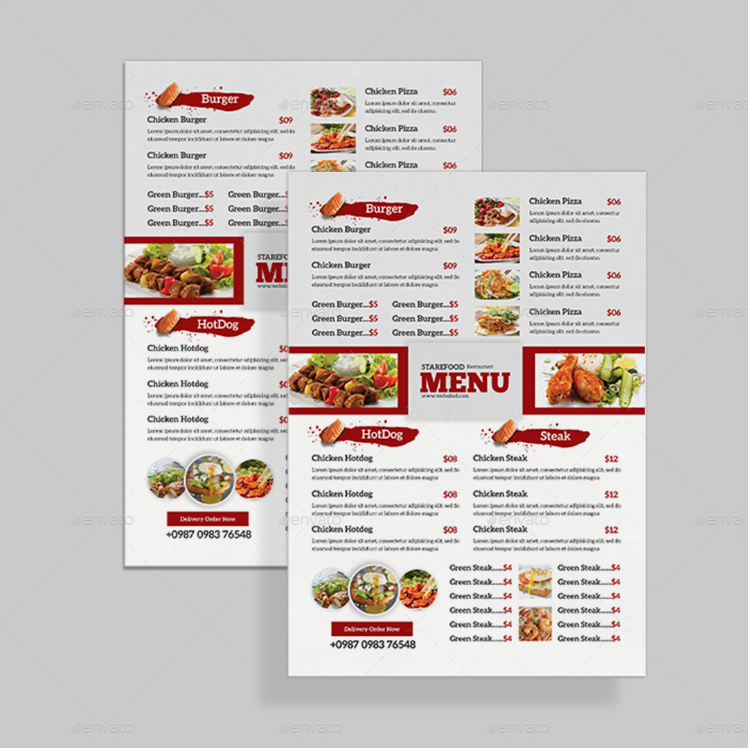 Food Menu Bundle Template, Print Templates | GraphicRiver