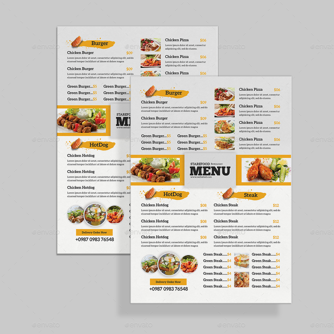Food Menu Bundle Template, Print Templates | GraphicRiver