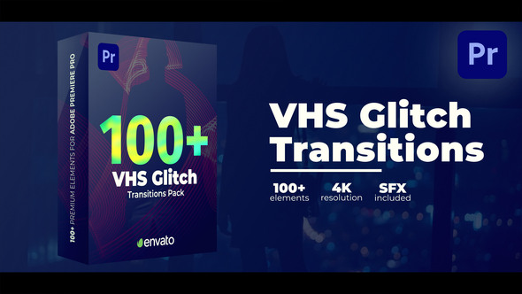 VHS Glitch Transitions, Premiere Pro Templates | VideoHive