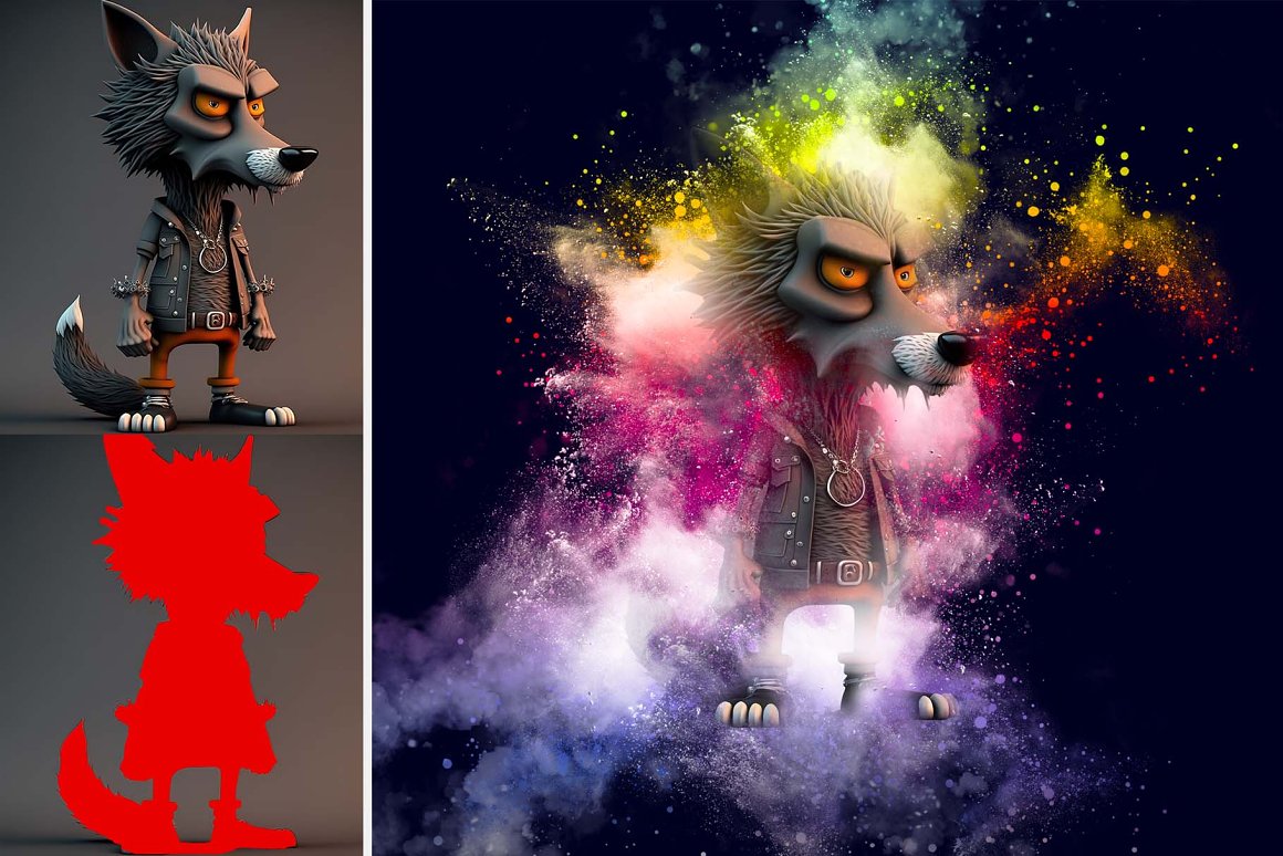 Powder Dispersion Photoshop Actions, Add-ons | GraphicRiver