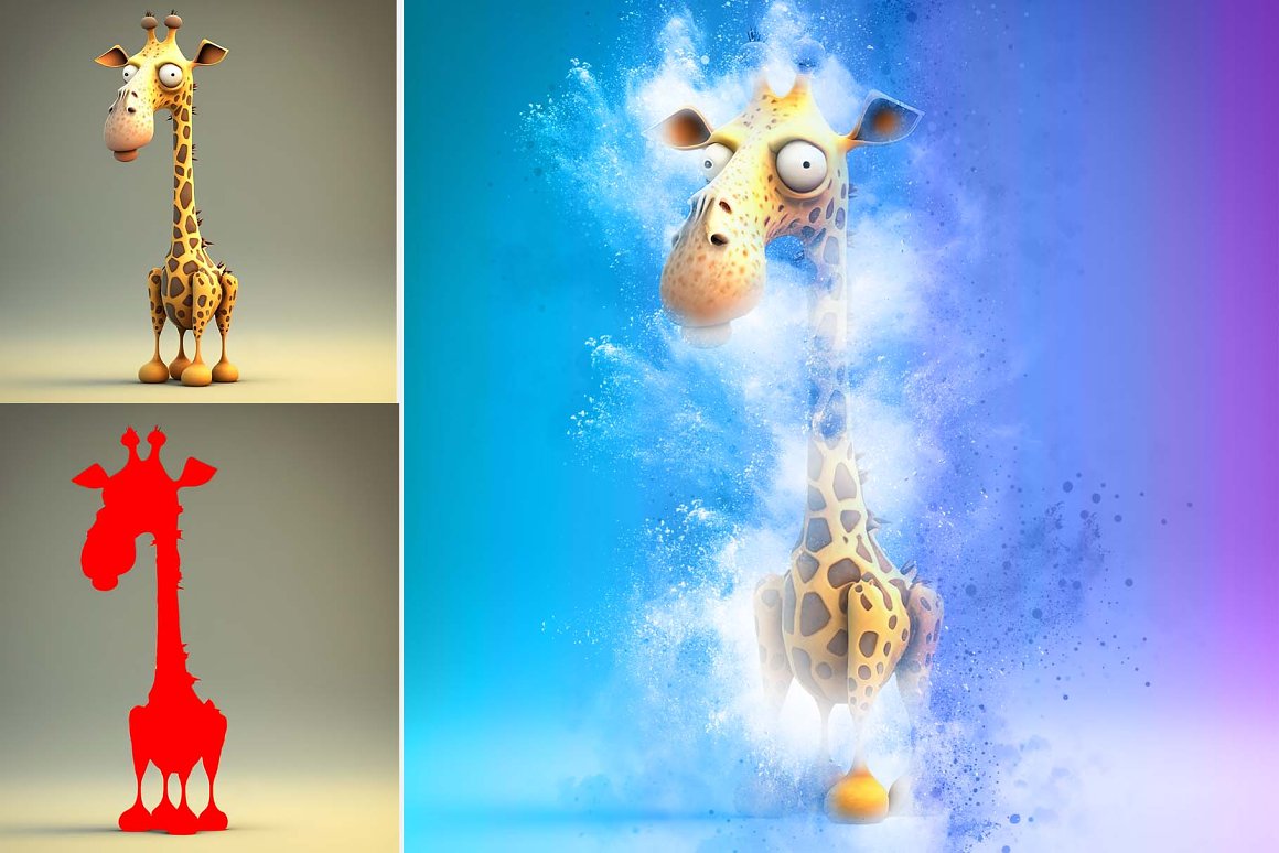 Powder Dispersion Photoshop Actions, Add-ons | GraphicRiver