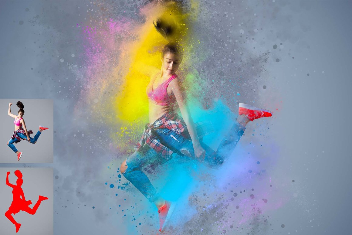 Powder Dispersion Photoshop Actions, Add-ons | GraphicRiver