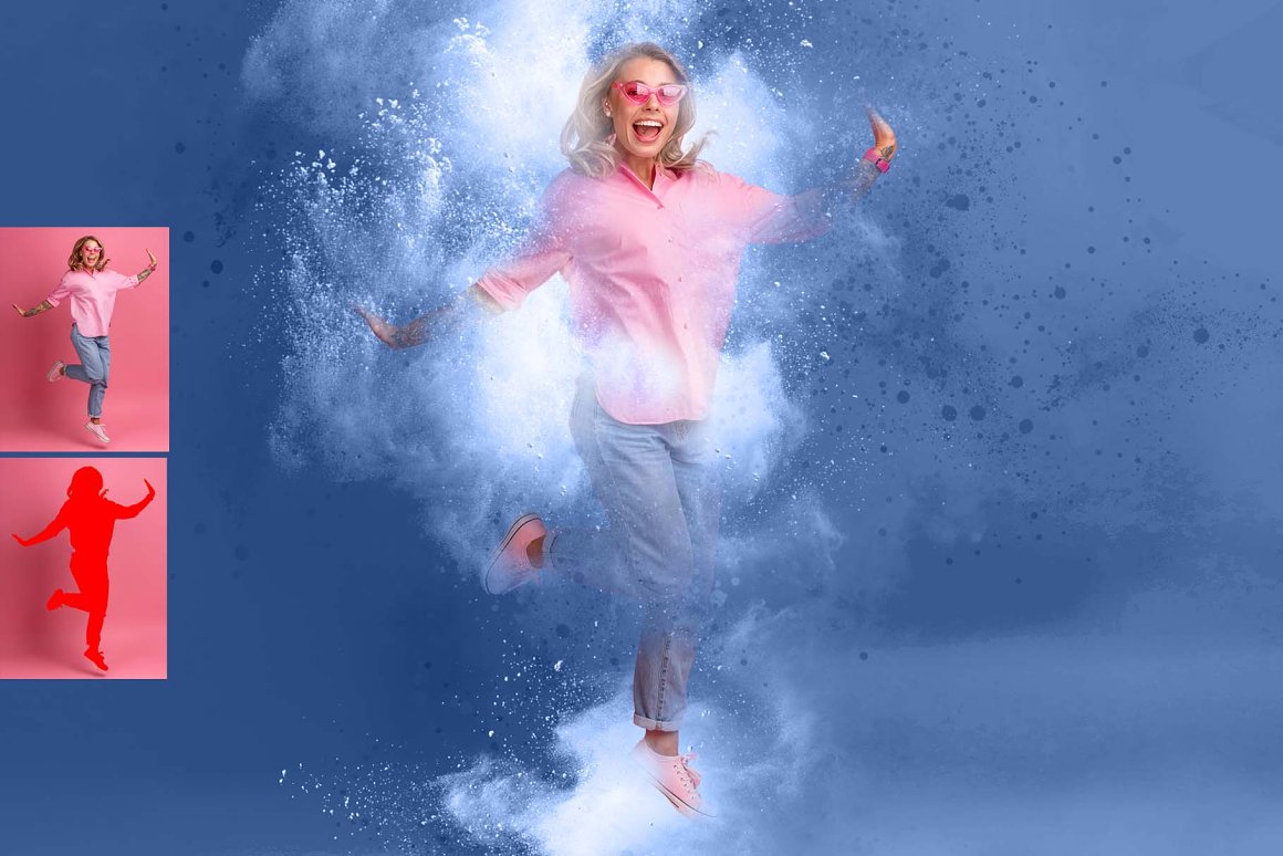 Powder Dispersion Photoshop Actions, Add-ons | GraphicRiver