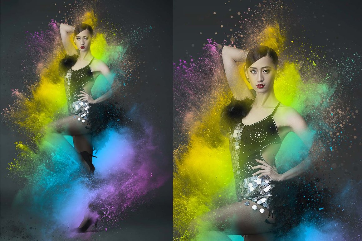 Powder Dispersion Photoshop Actions, Add-ons | GraphicRiver