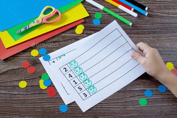 The idea of learning in kindergarten, at home, to study color. Stock ...