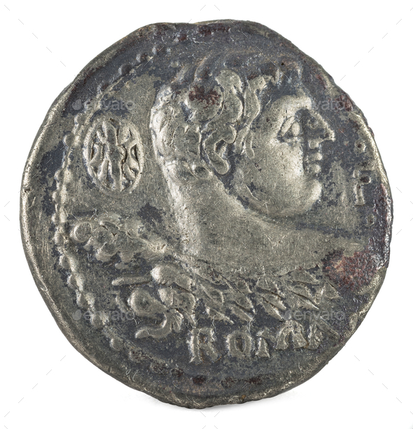 Roman Republic Coin, Ancient Roman silver denarius of Cornelia isolated ...