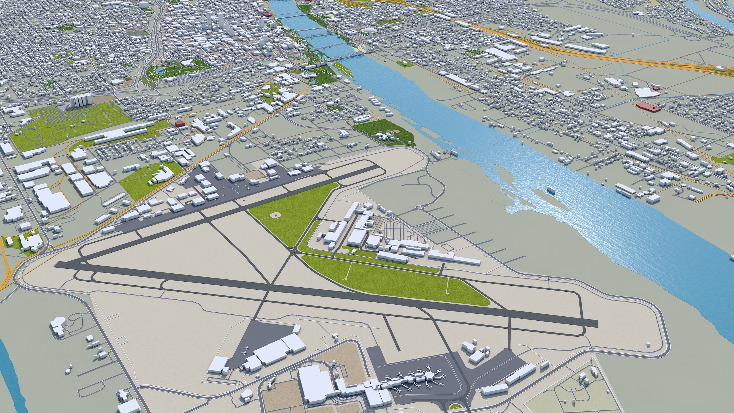 Little Rock city Arkansas USA 3d model 40km by TurboCG | 3DOcean